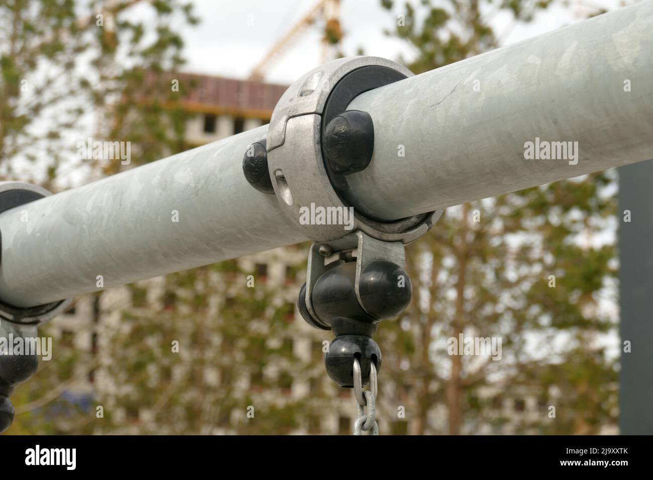 Elements of the attraction in the park Stock Photo - Alamy