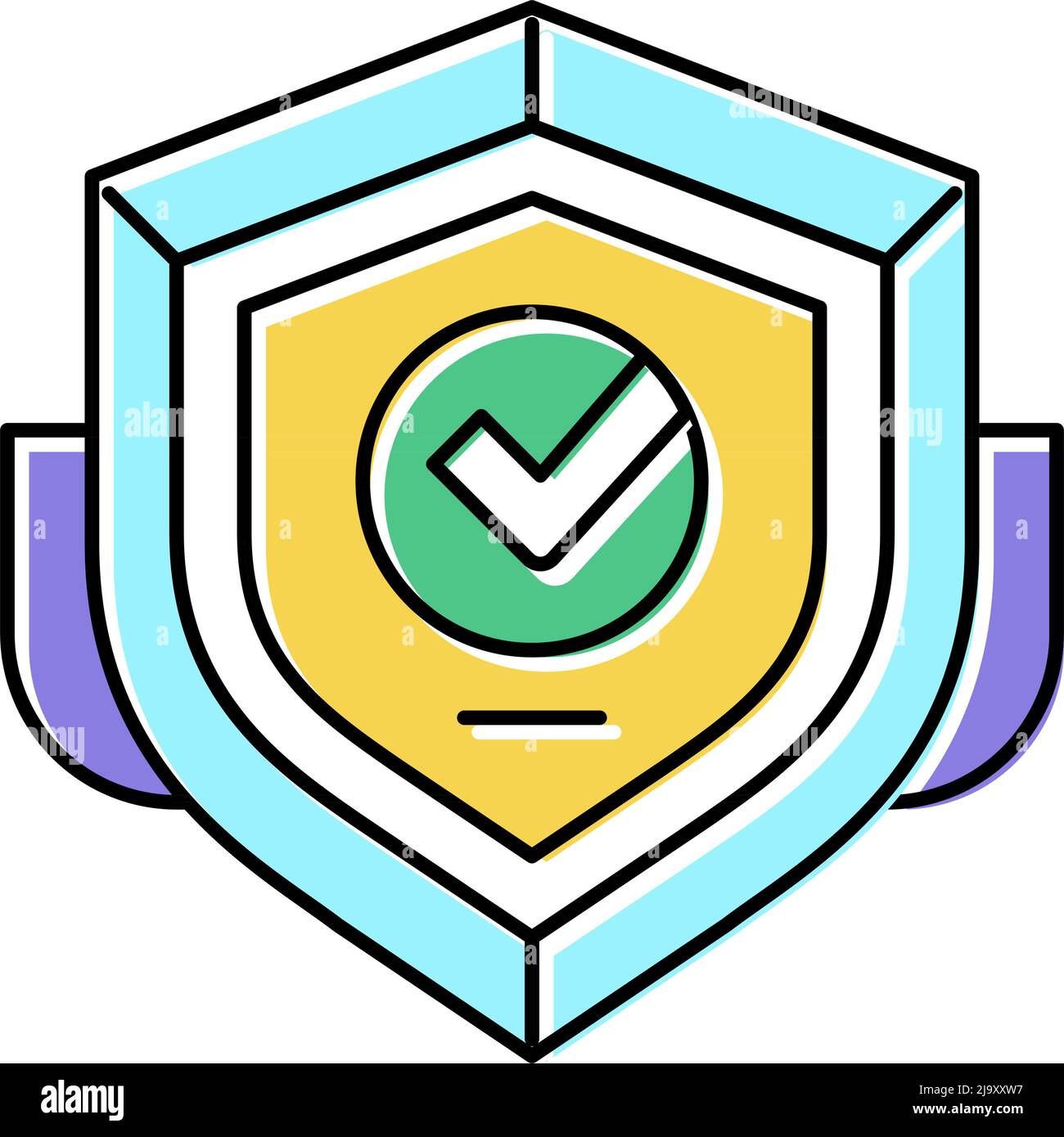 badge quality color icon vector illustration Stock Vector Image & Art ...