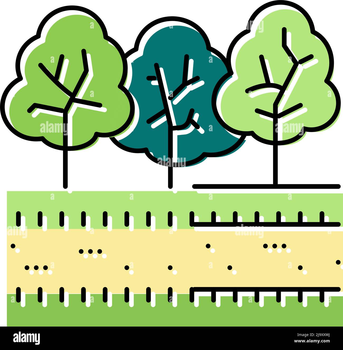 park nature color icon vector illustration Stock Vector Image & Art - Alamy
