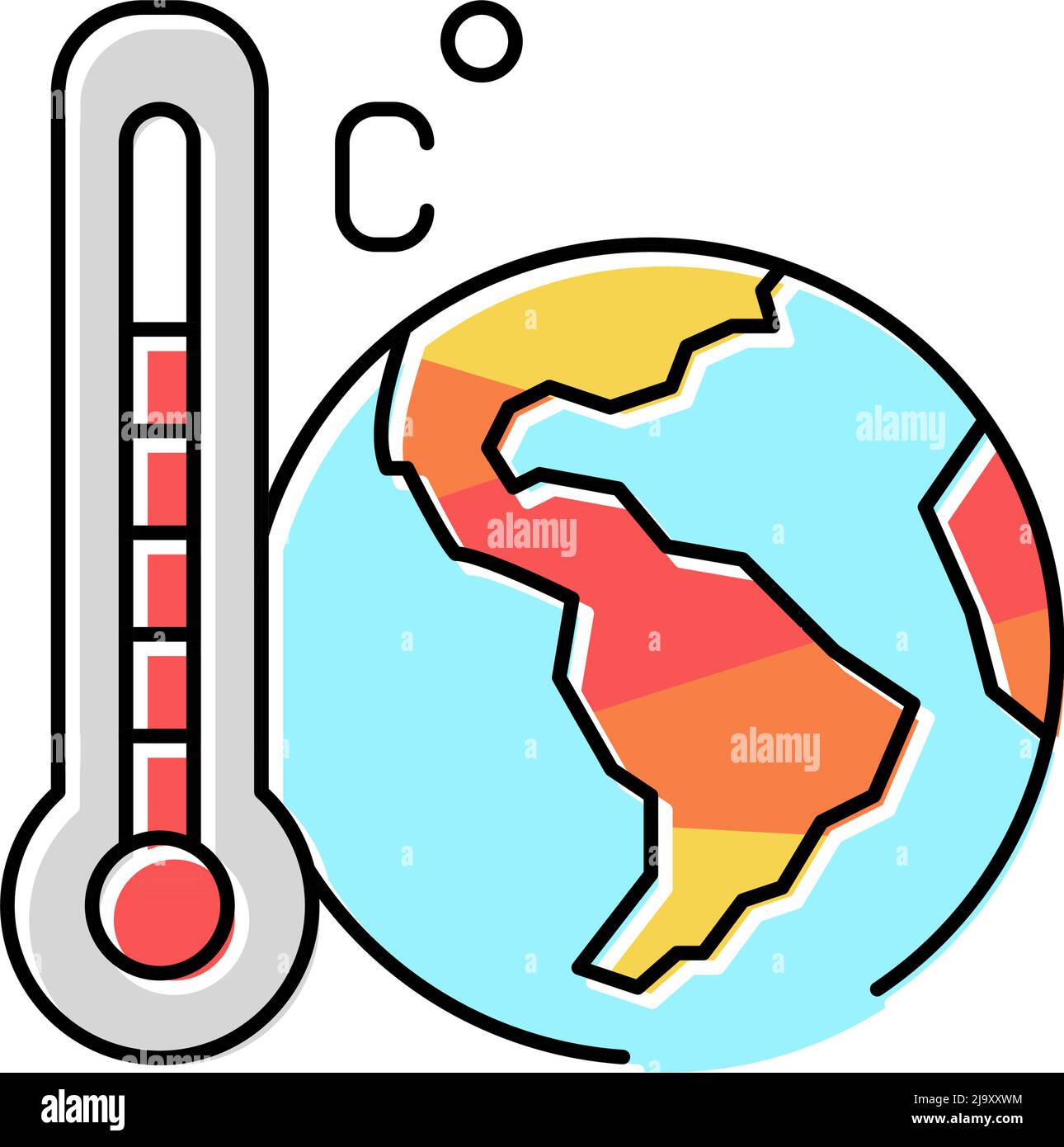 warming effect color icon vector illustration Stock Vector Image & Art ...