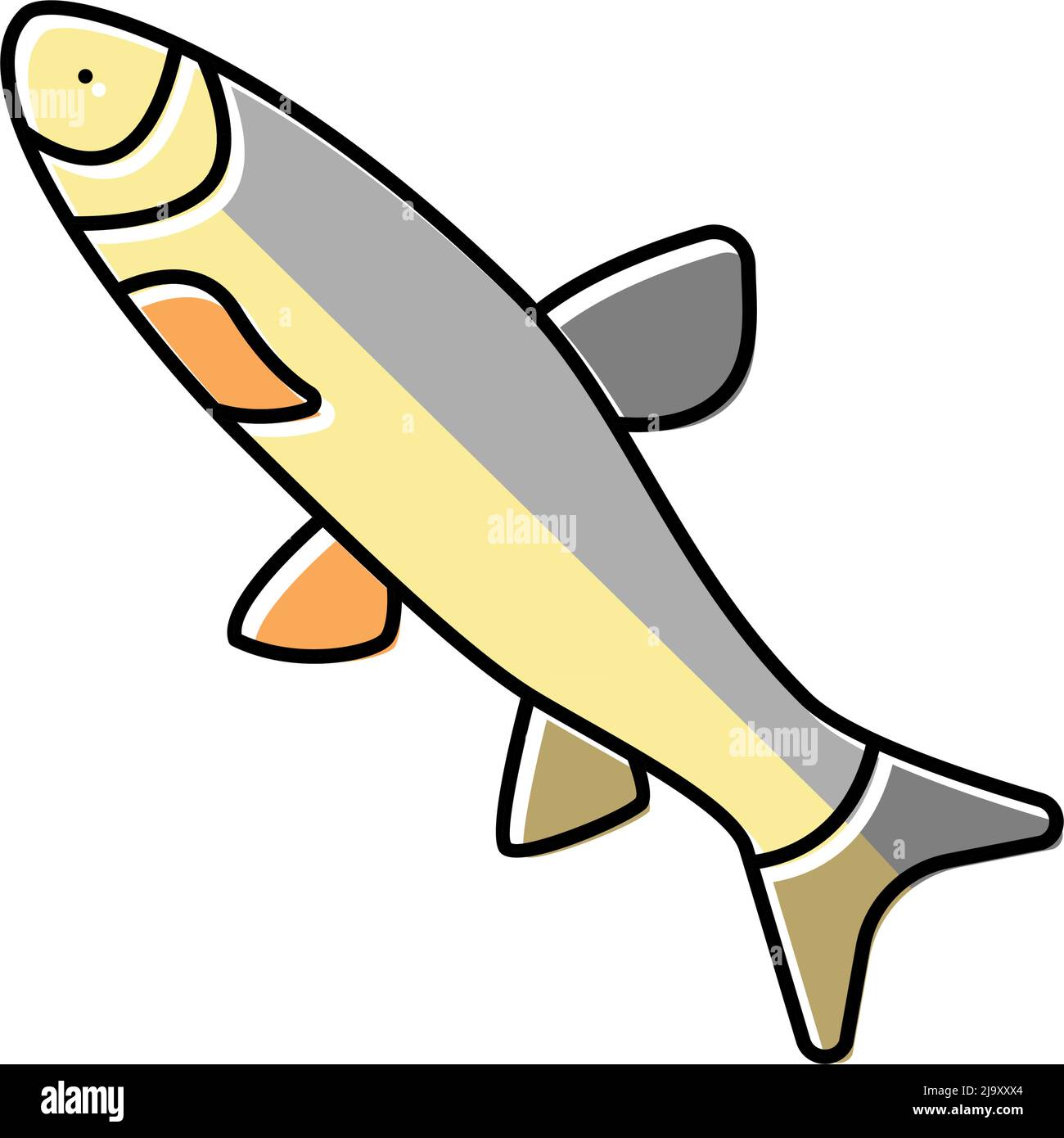 grass carp color icon vector illustration Stock Vector Image & Art - Alamy