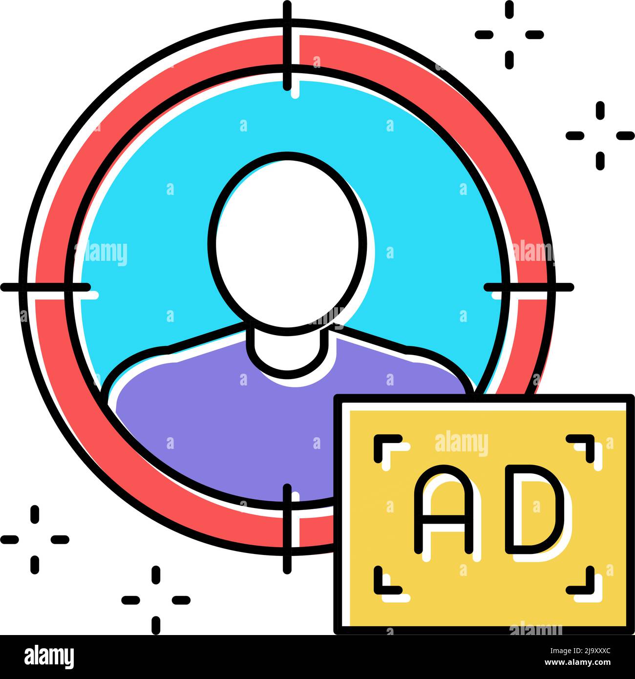 sharp targeting color icon vector illustration Stock Vector Image & Art ...