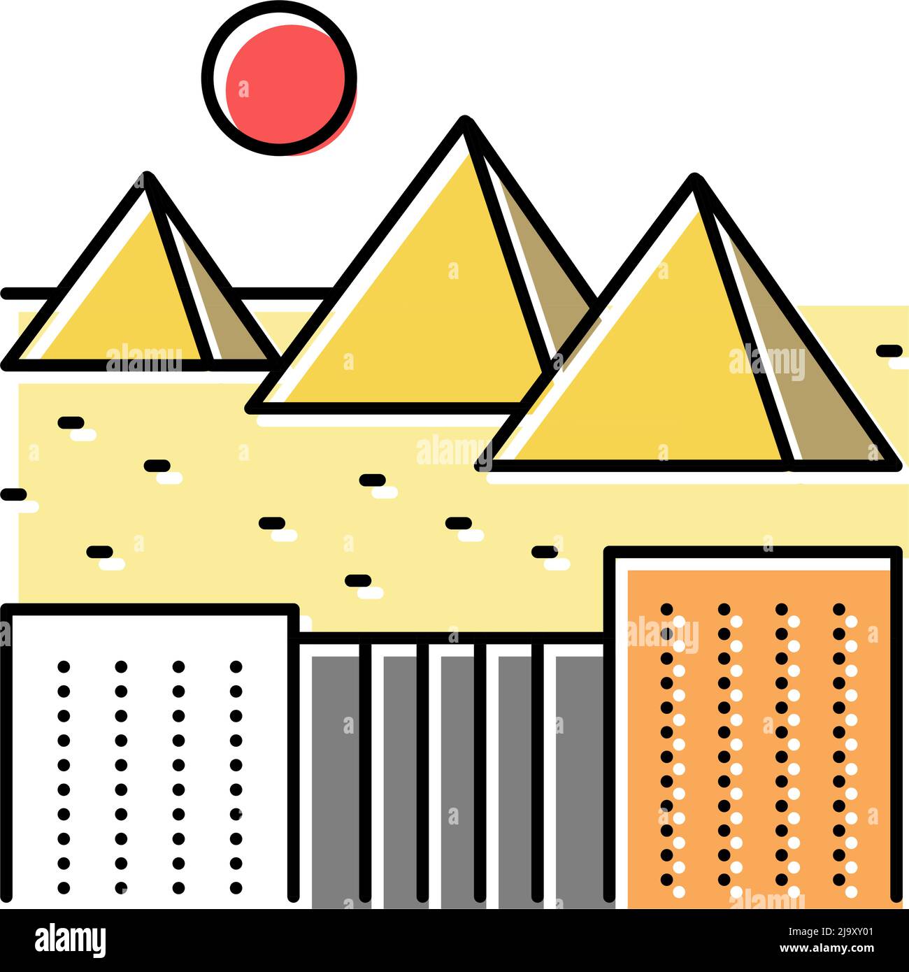 giza town color icon vector illustration Stock Vector Image & Art - Alamy
