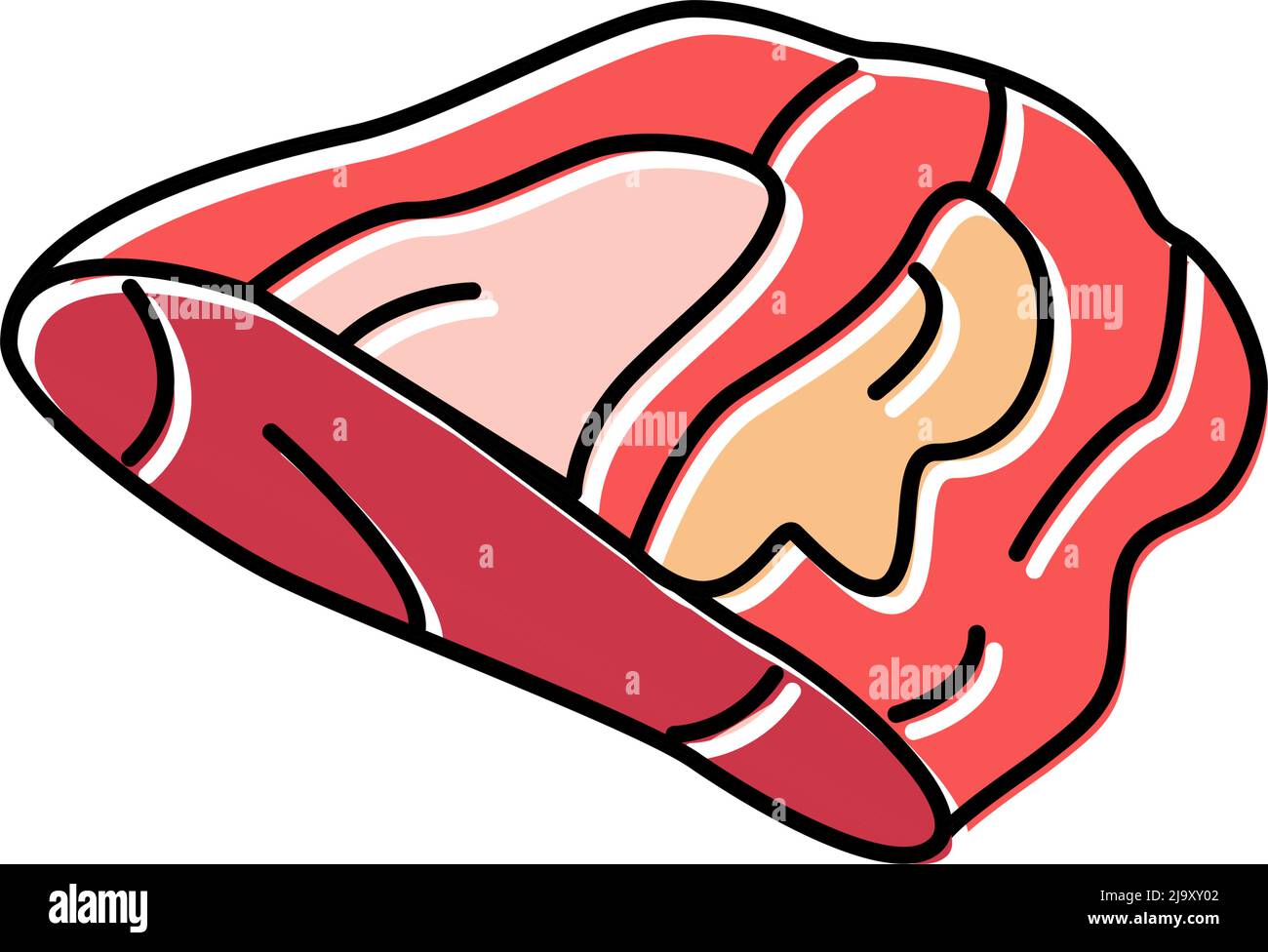 brisket beef meat color icon vector illustration Stock Vector Image ...