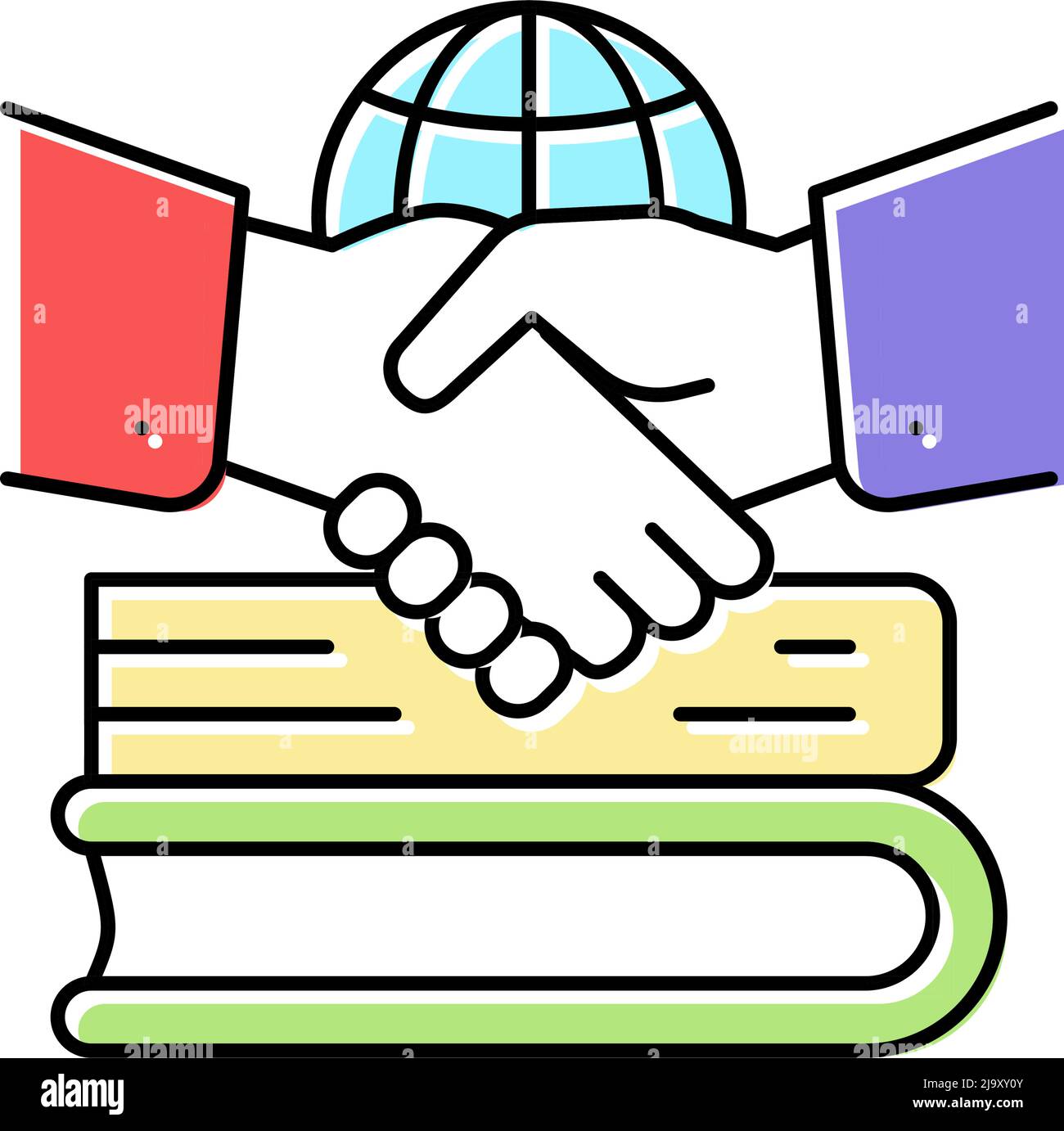 diplomatic history color icon vector illustration Stock Vector Image ...