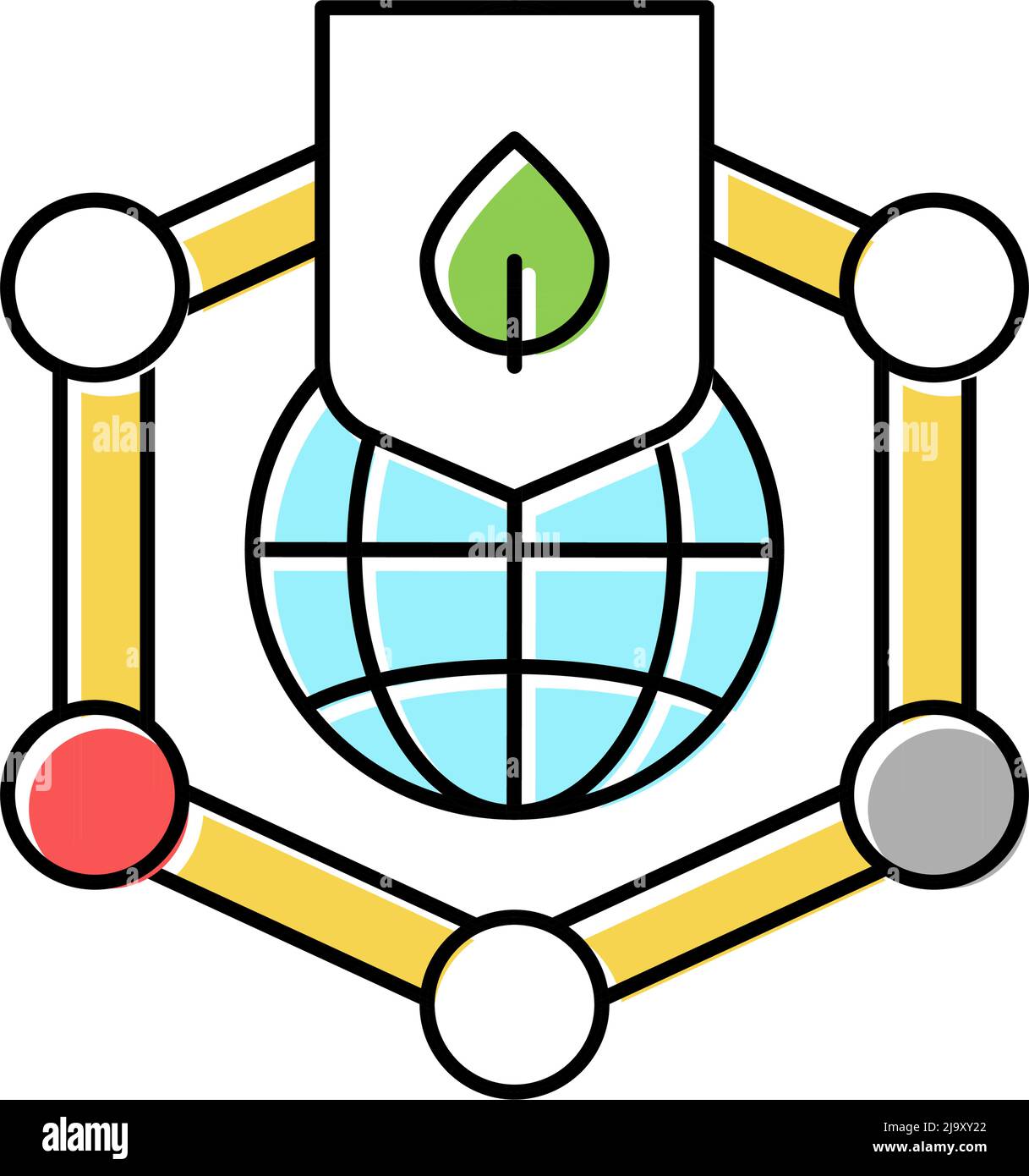 environmental protection color icon vector illustration Stock Vector ...