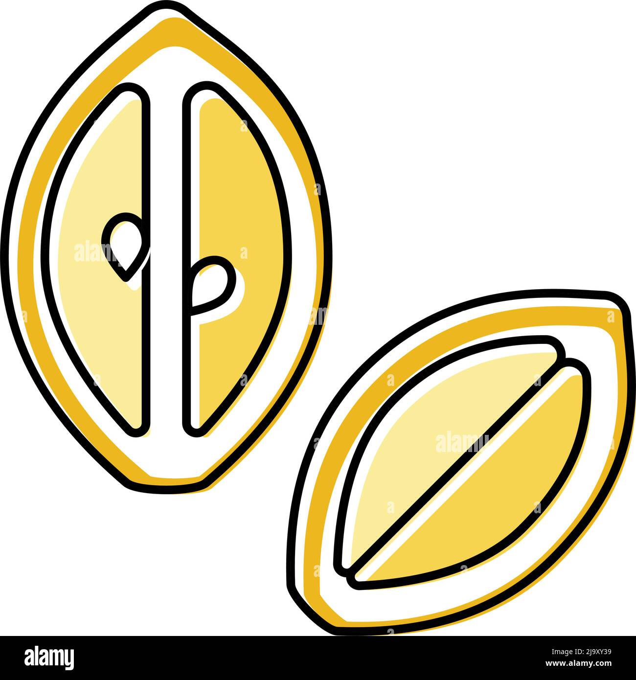 cut lemon color icon vector illustration Stock Vector Image & Art - Alamy