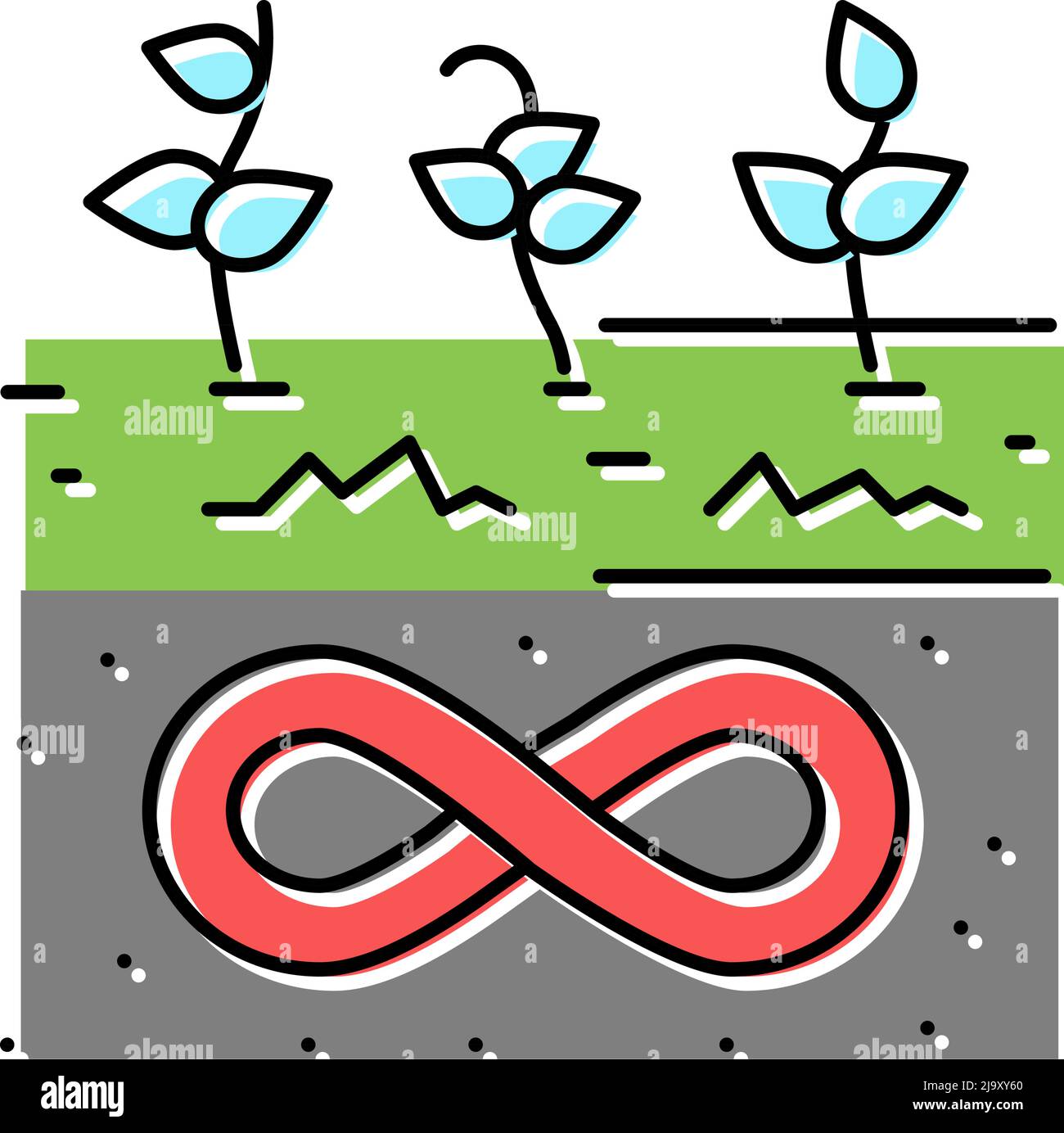 sustainable agriculture color icon vector illustration Stock Vector ...