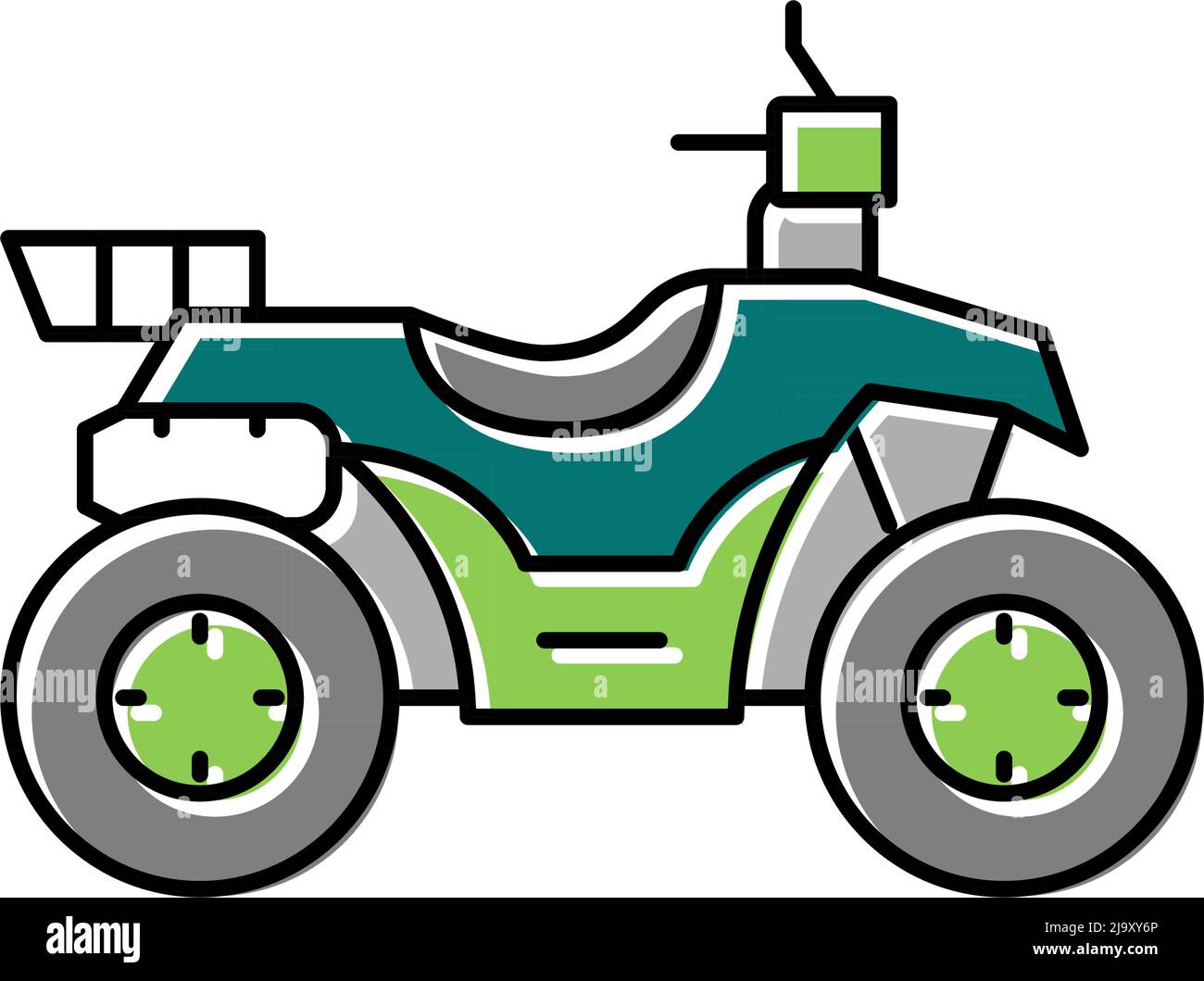 hunting atv color icon vector illustration Stock Vector Image & Art - Alamy