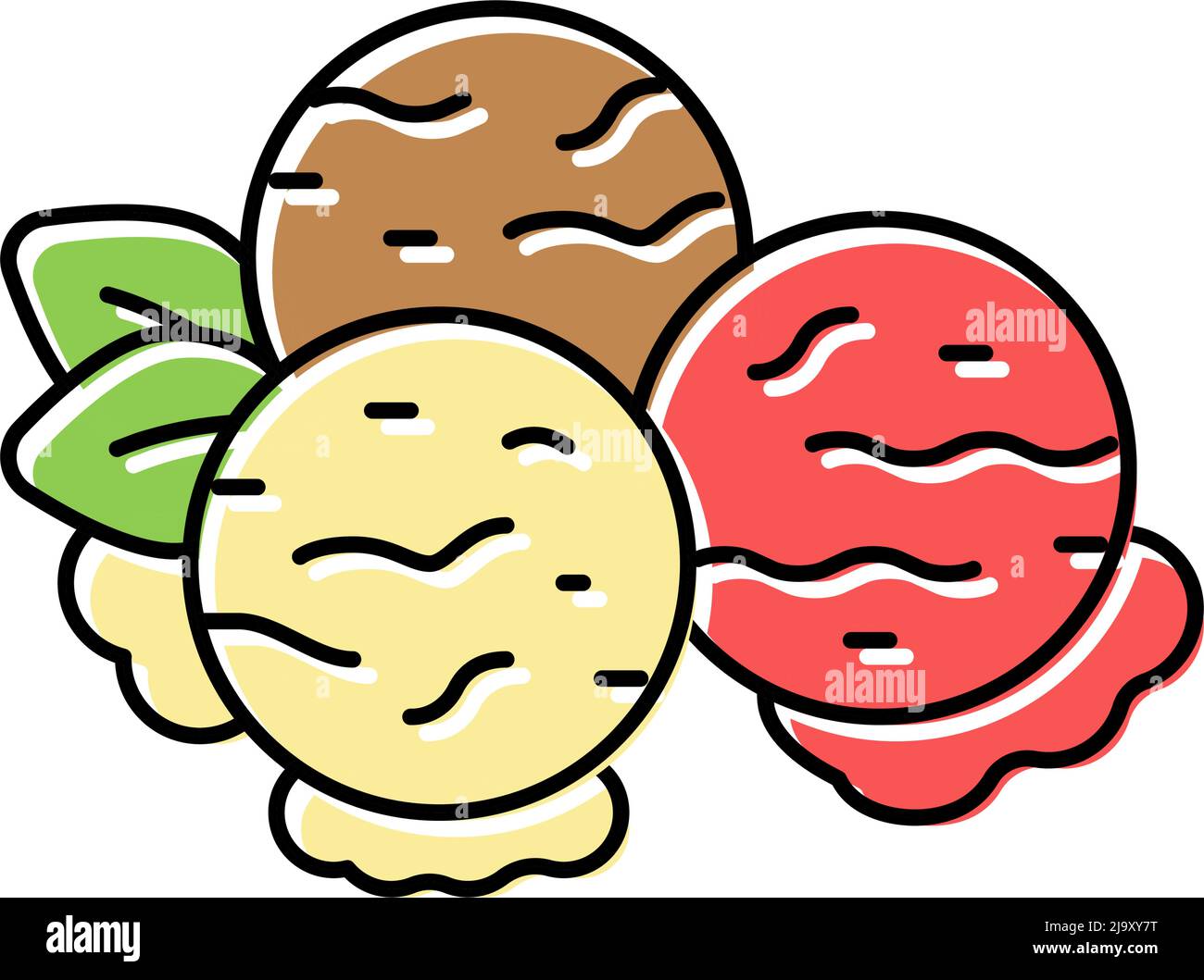 scoop ice cream color icon vector illustration Stock Vector Image & Art ...