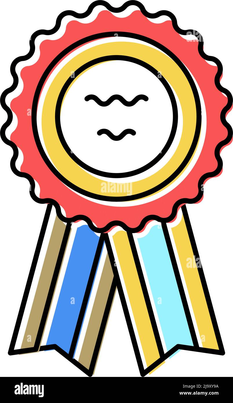 badge ribbon reward color icon vector illustration Stock Vector Image ...