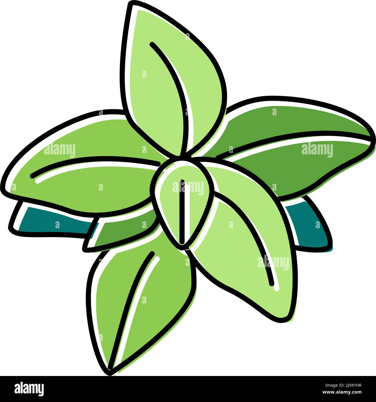 basil flavor color icon vector illustration Stock Vector Image & Art ...