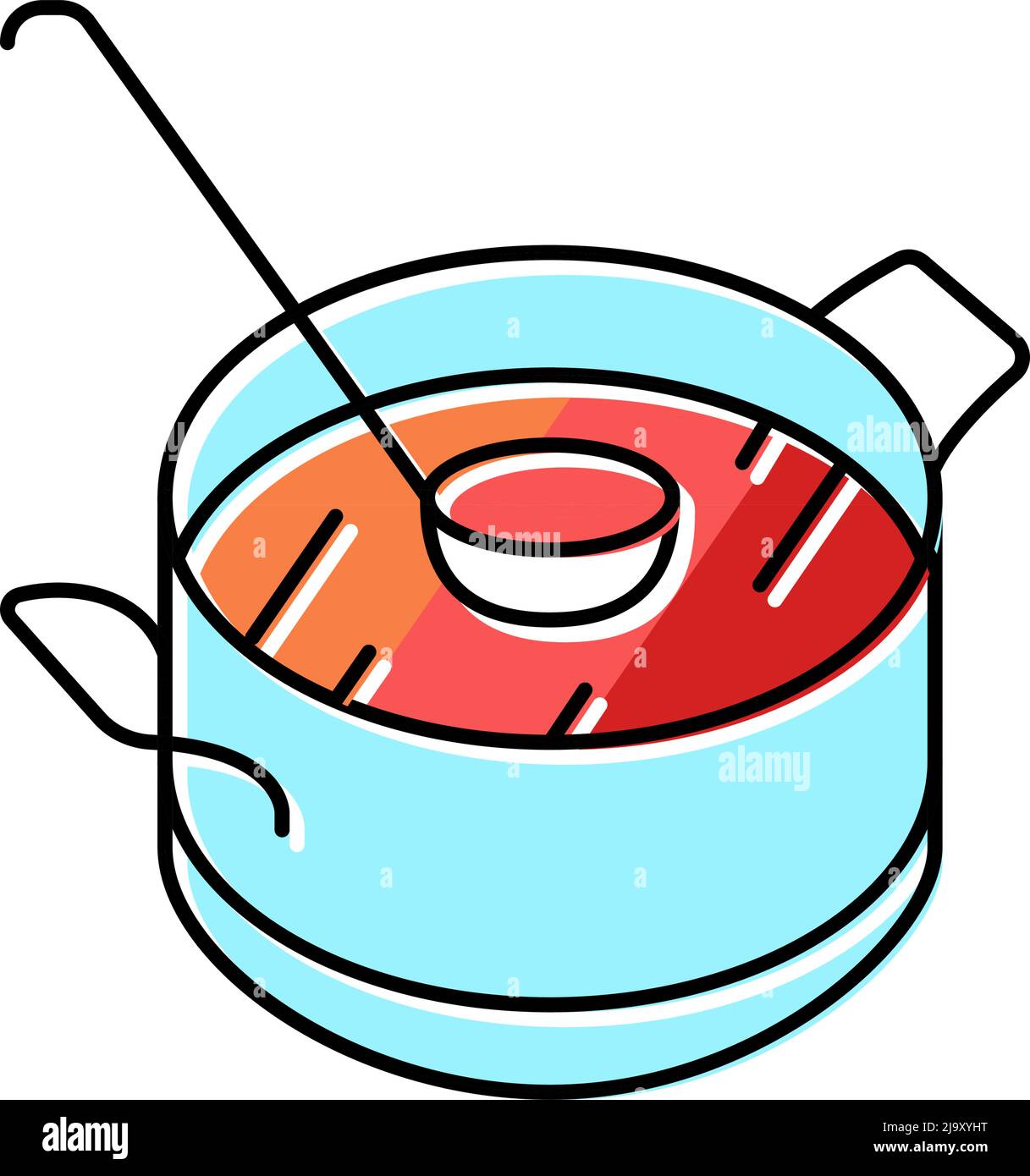 soup cooking from tomato color icon vector illustration Stock Vector ...