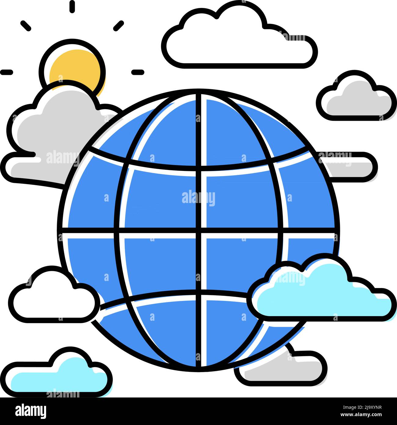 global climate color icon vector illustration Stock Vector Image & Art ...