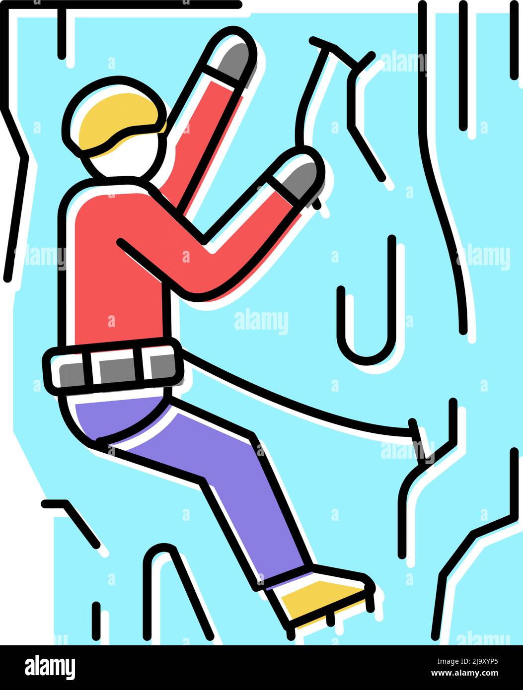 ice climbing color icon vector illustration Stock Vector Image & Art ...