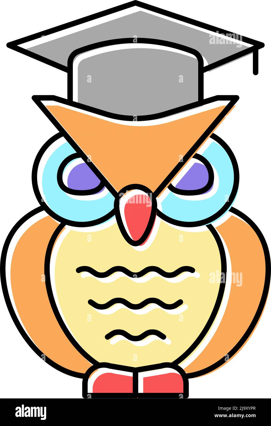 wisdom owl color icon vector illustration Stock Vector Image & Art - Alamy
