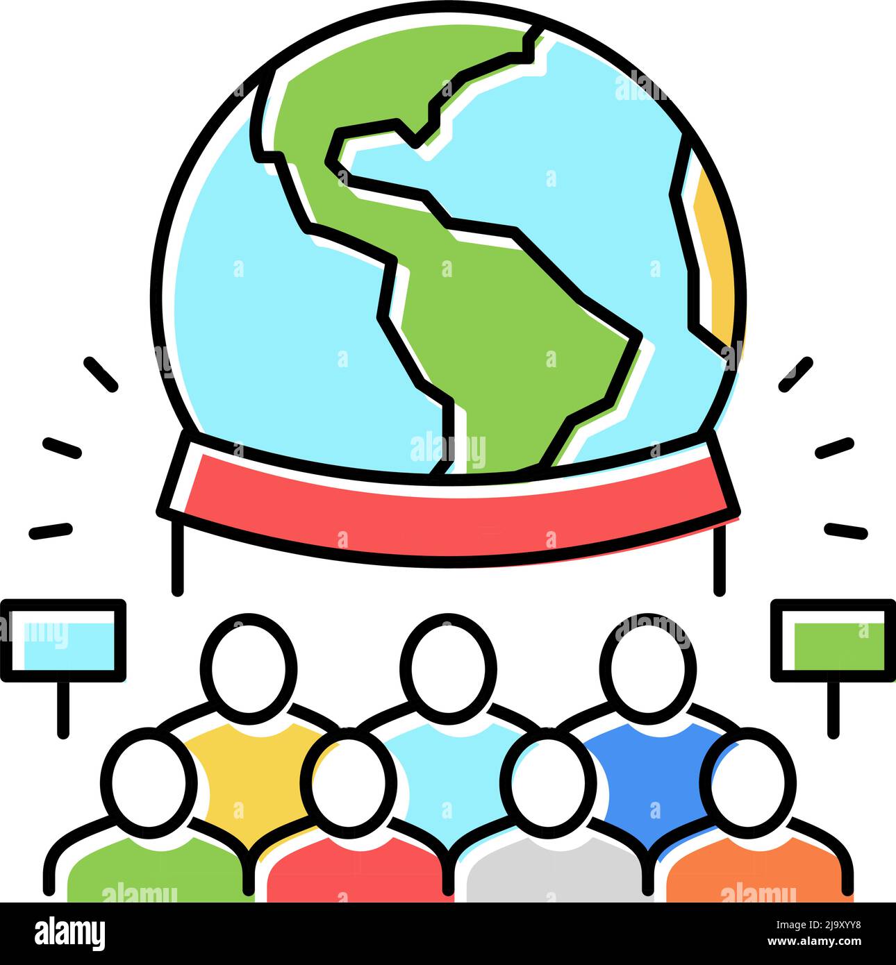 ecology protest color icon vector illustration Stock Vector Image & Art ...