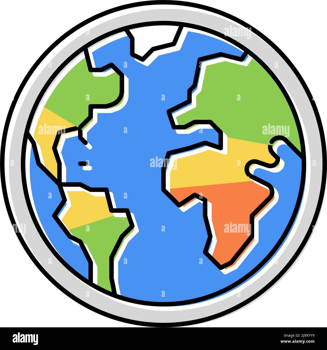 world planet color icon vector illustration Stock Vector Image & Art ...