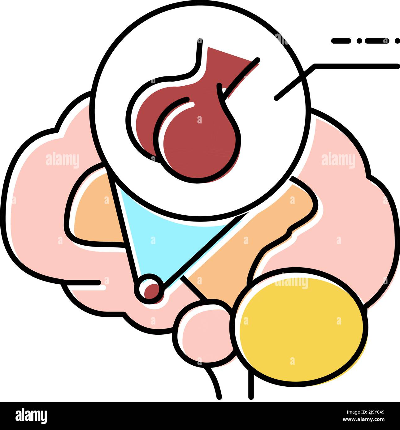 pituitary gland endocrinology color icon vector illustration Stock ...