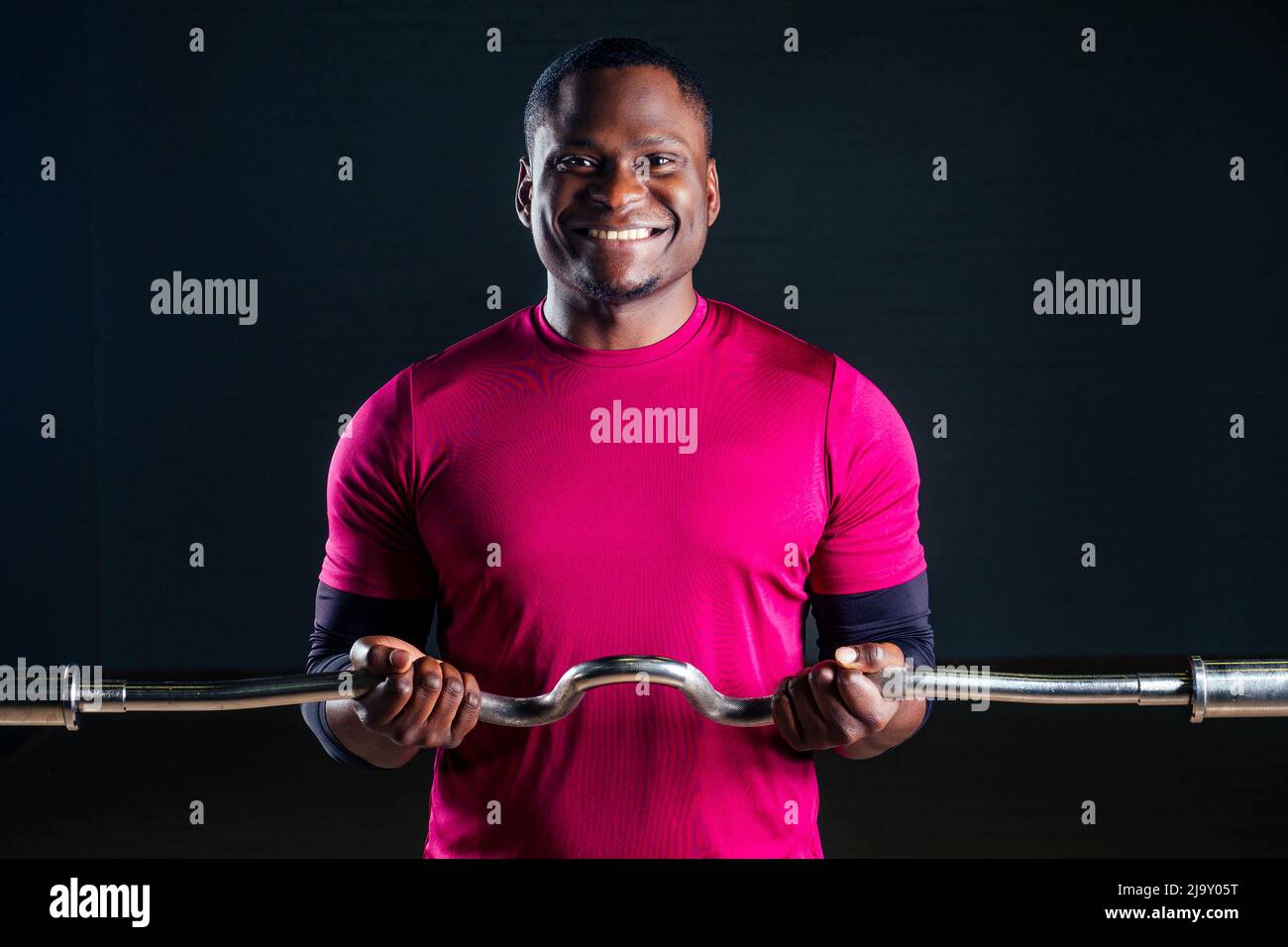 young african american man sportsman squatting sportsman exercising ...