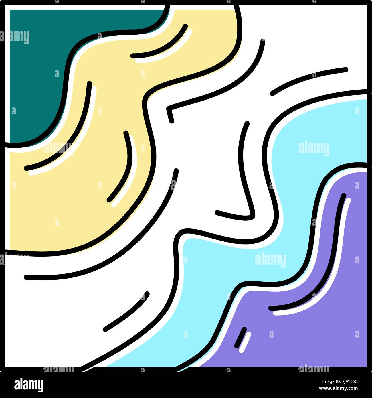 picture resin art color icon vector illustration Stock Vector Image ...