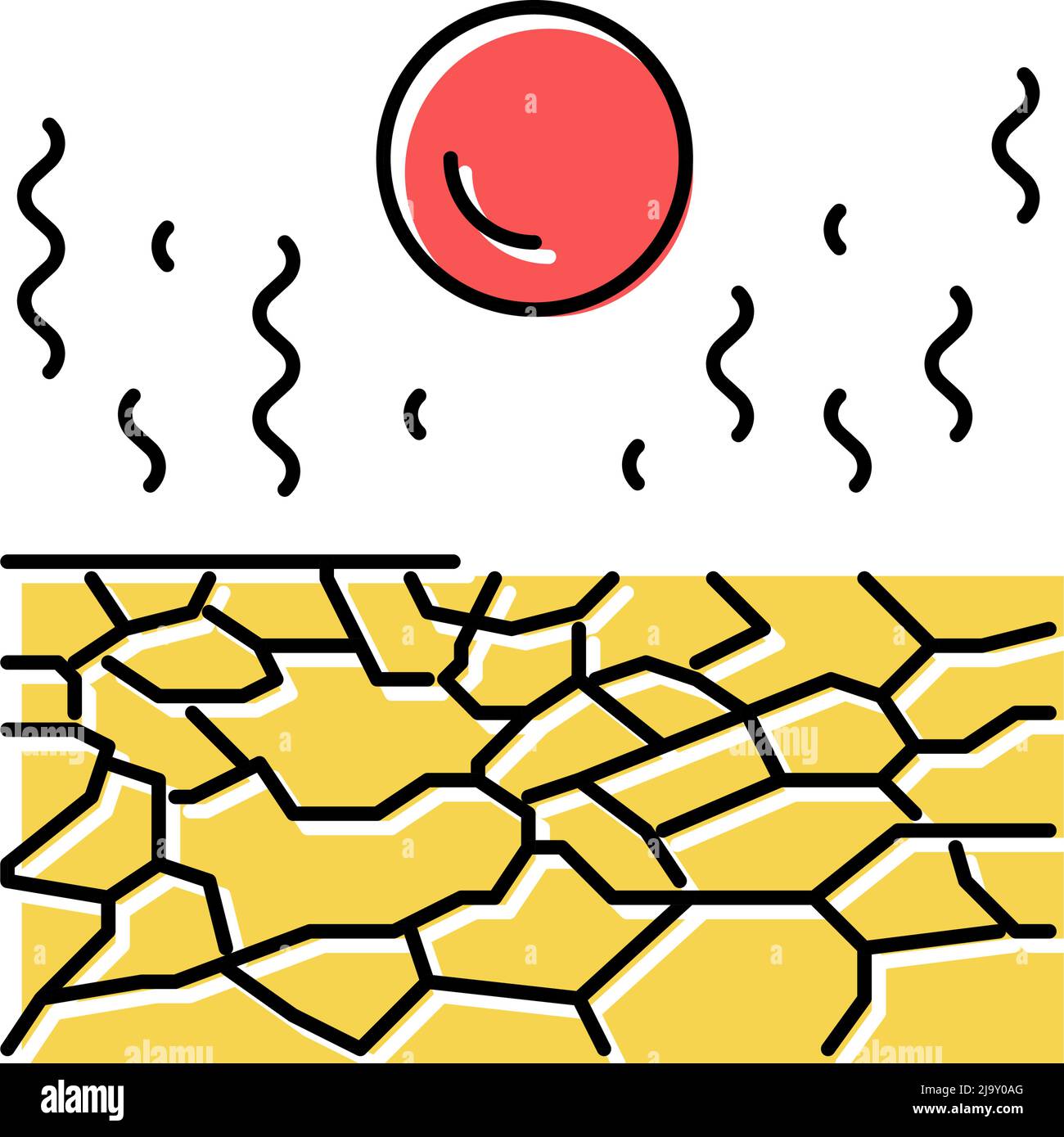 dry desert color icon vector illustration Stock Vector Image & Art - Alamy