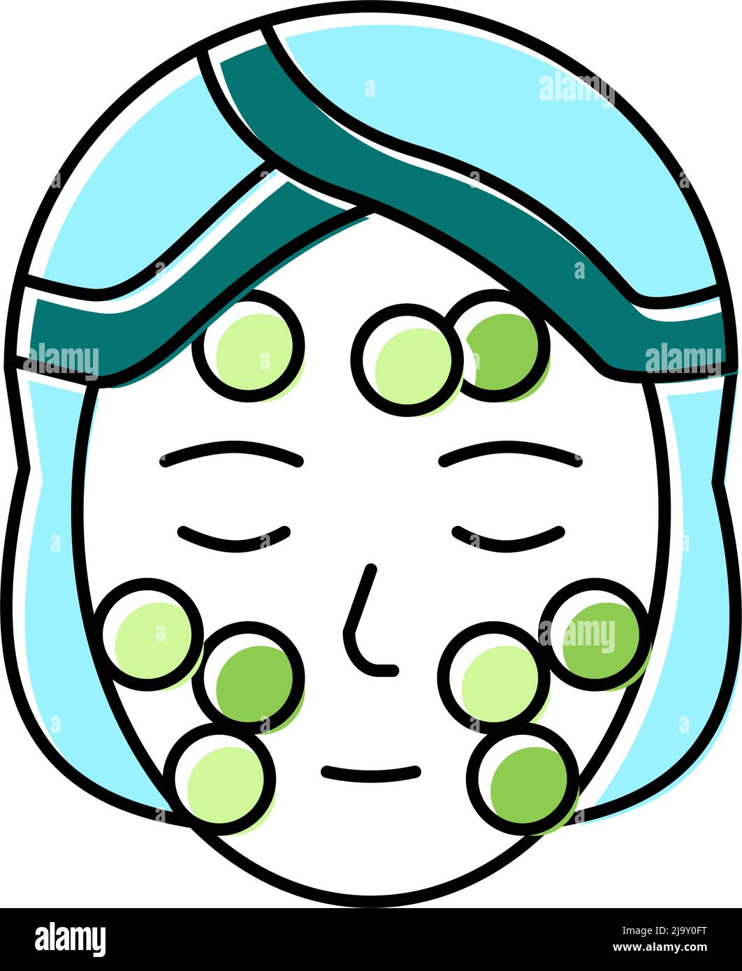 spa procedure cucumber color icon vector illustration Stock Vector ...