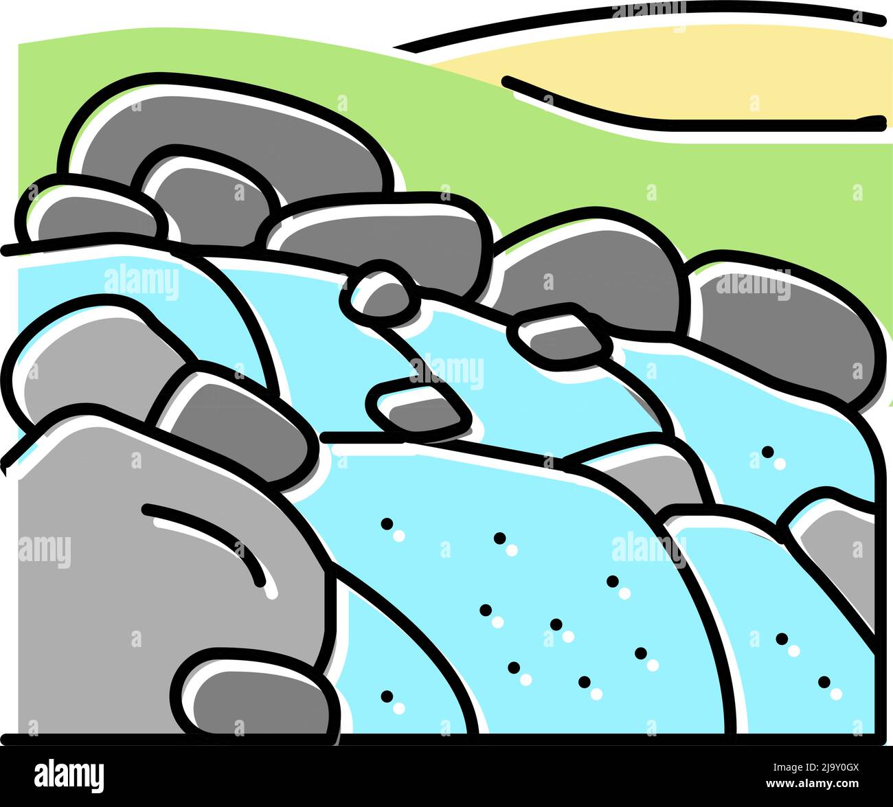 rapids river color icon vector illustration Stock Vector Image & Art ...