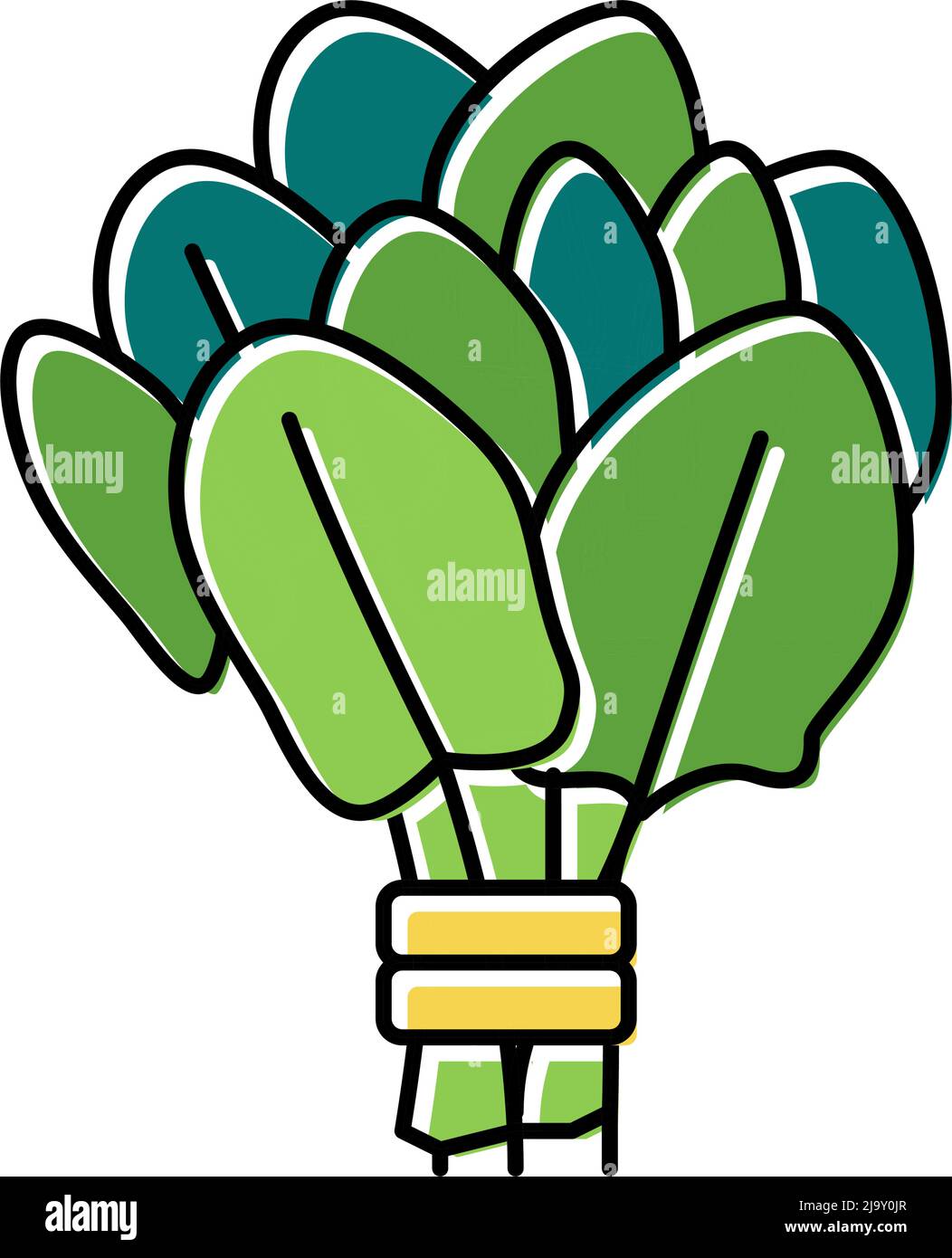 bunch spinach color icon vector illustration Stock Vector Image & Art ...