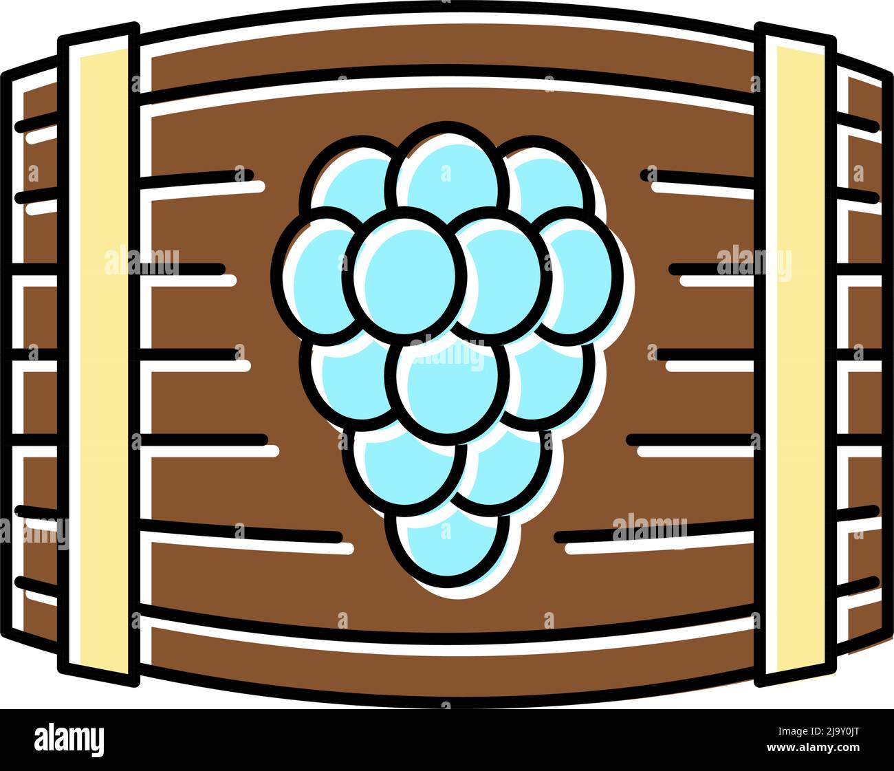 wine barrel color icon vector illustration Stock Vector Image & Art - Alamy