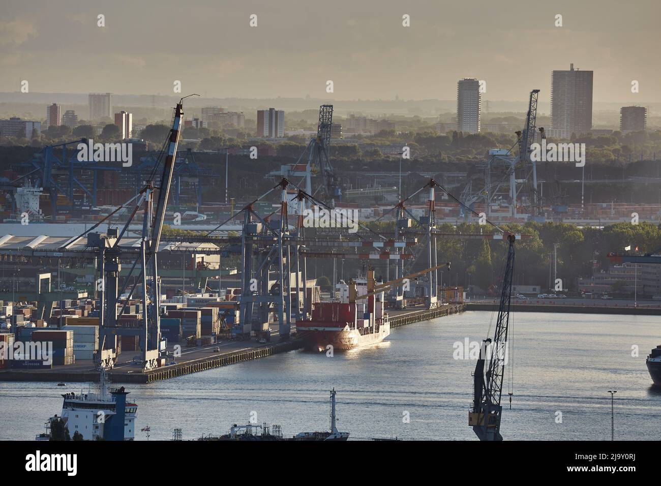 Container port night hi-res stock photography and images - Alamy