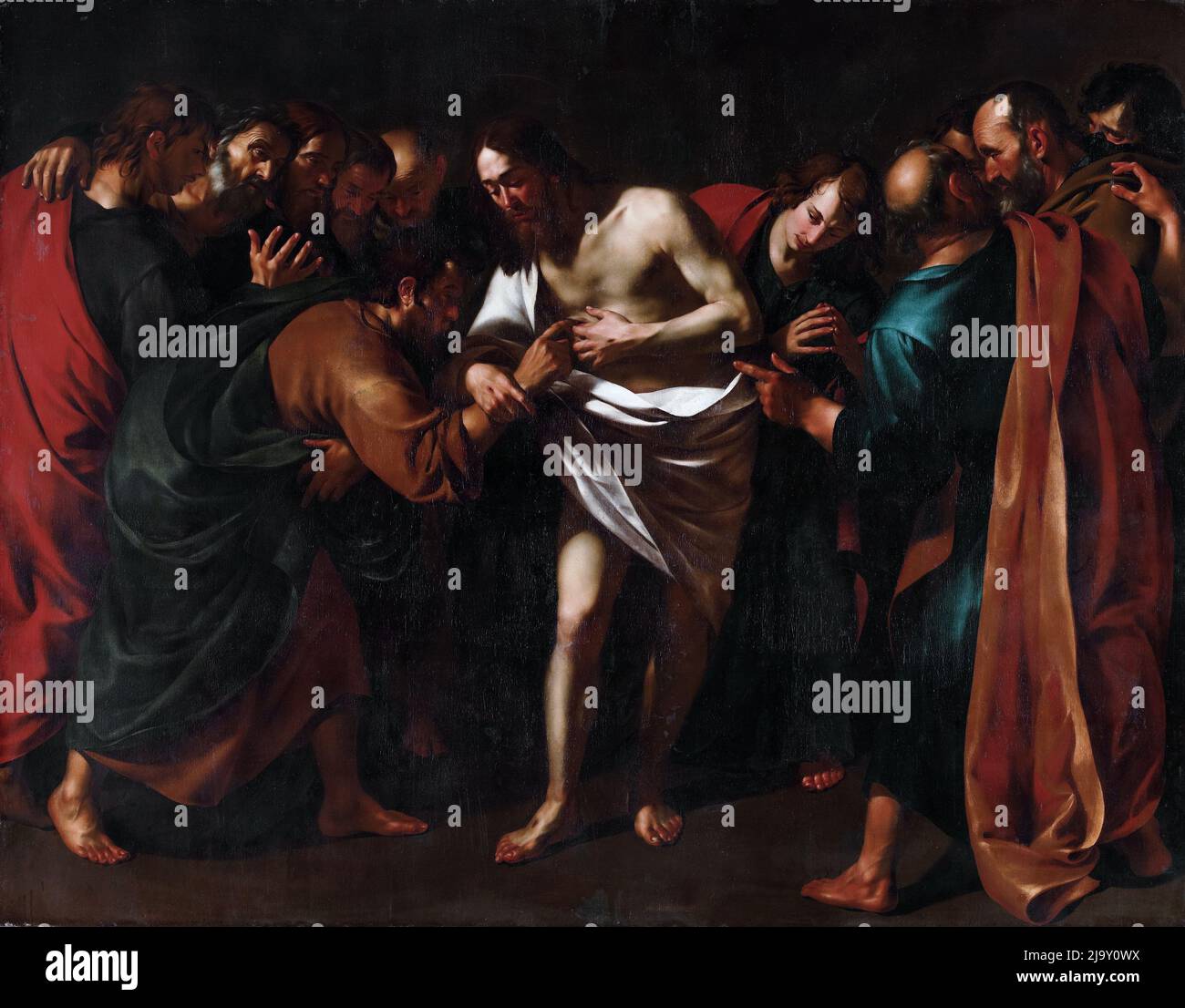 The Incredulity of Thomas by Wouter Crabeth Stock Photo - Alamy