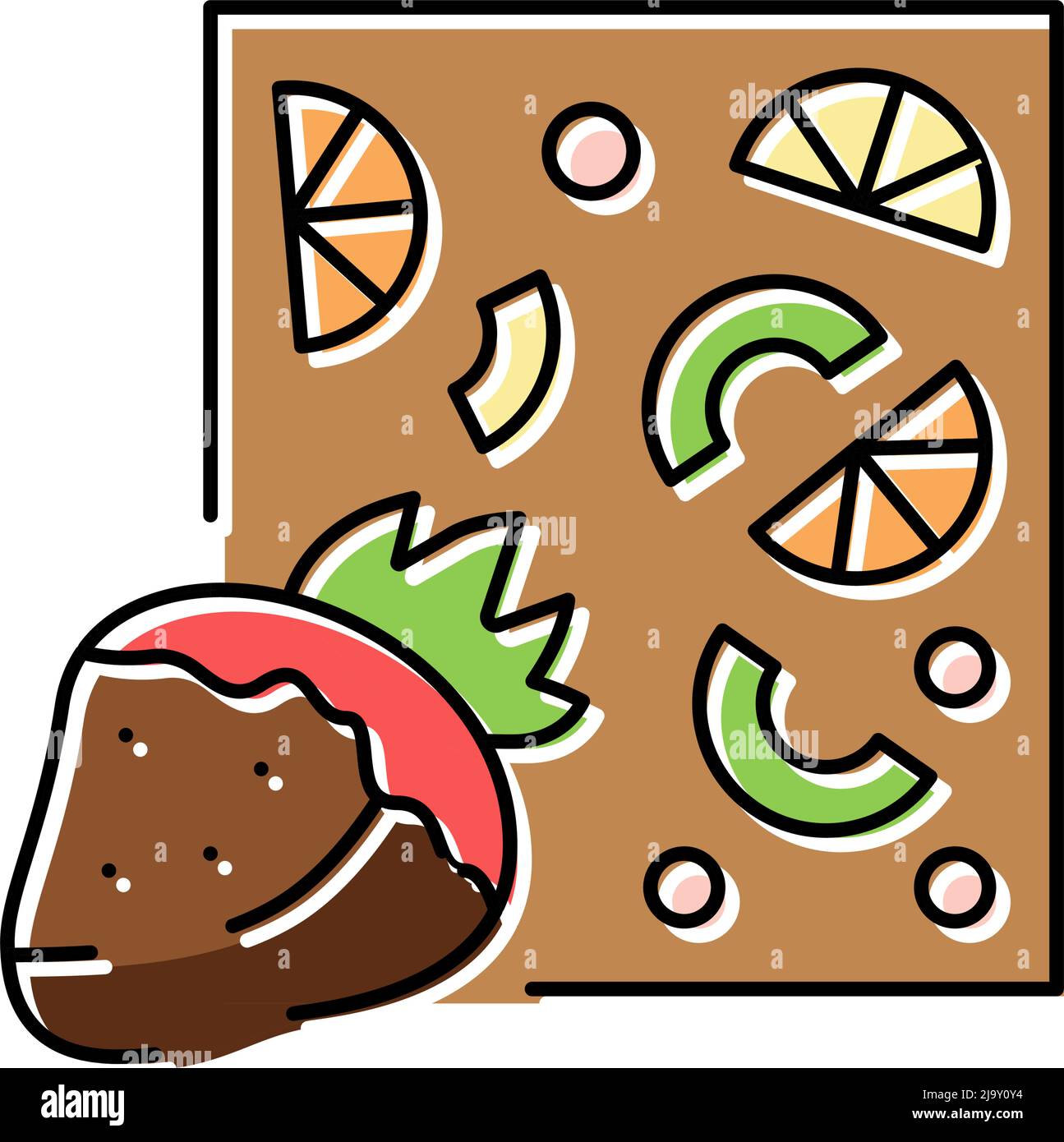 fruit chocolate color icon vector illustration Stock Vector Image & Art ...