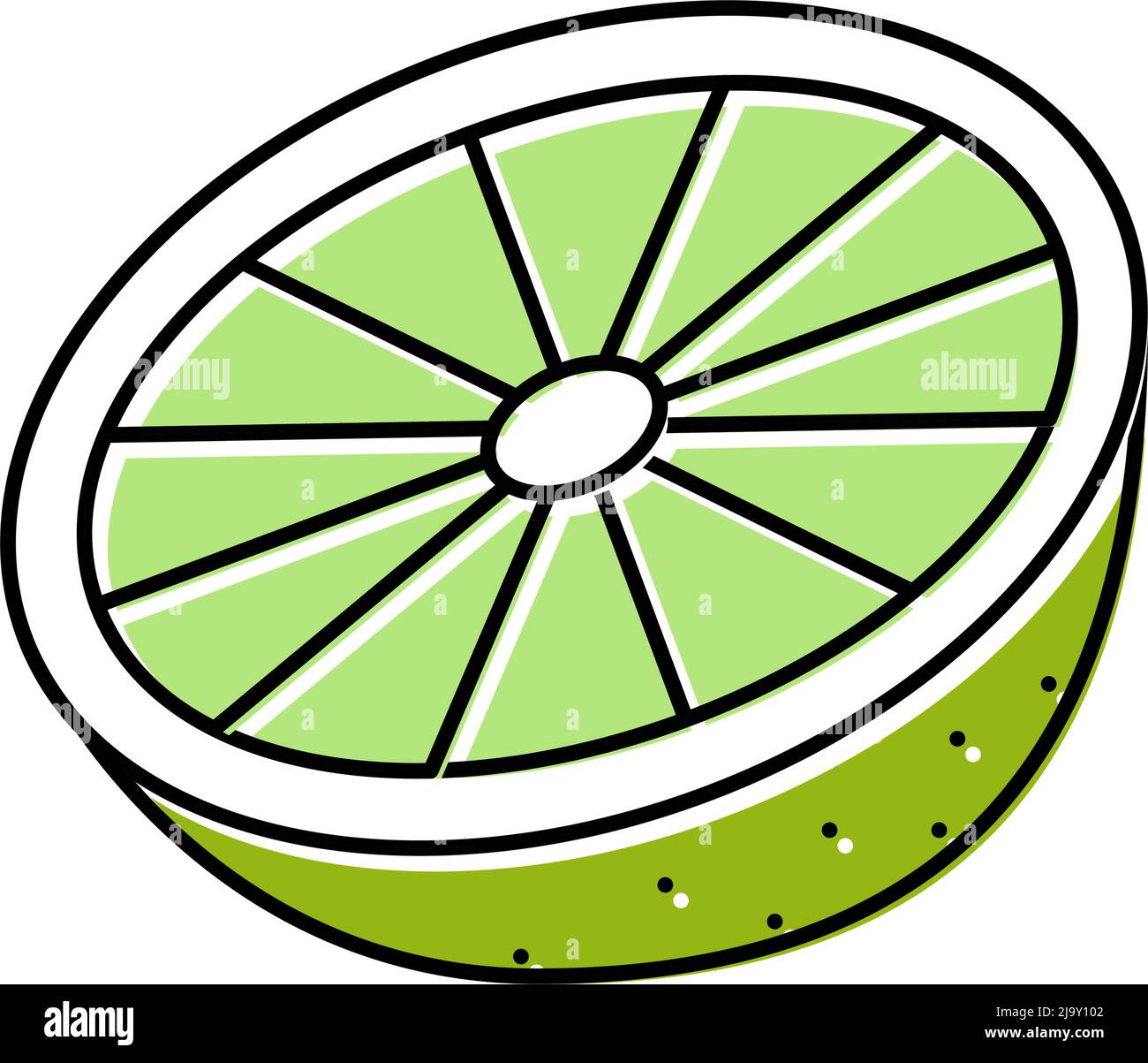 half lime color icon vector illustration Stock Vector Image & Art - Alamy