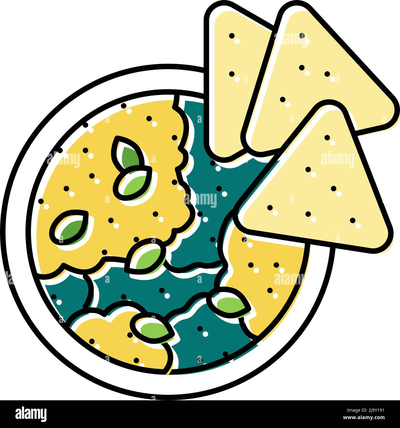 dip spinach color icon vector illustration Stock Vector Image & Art - Alamy