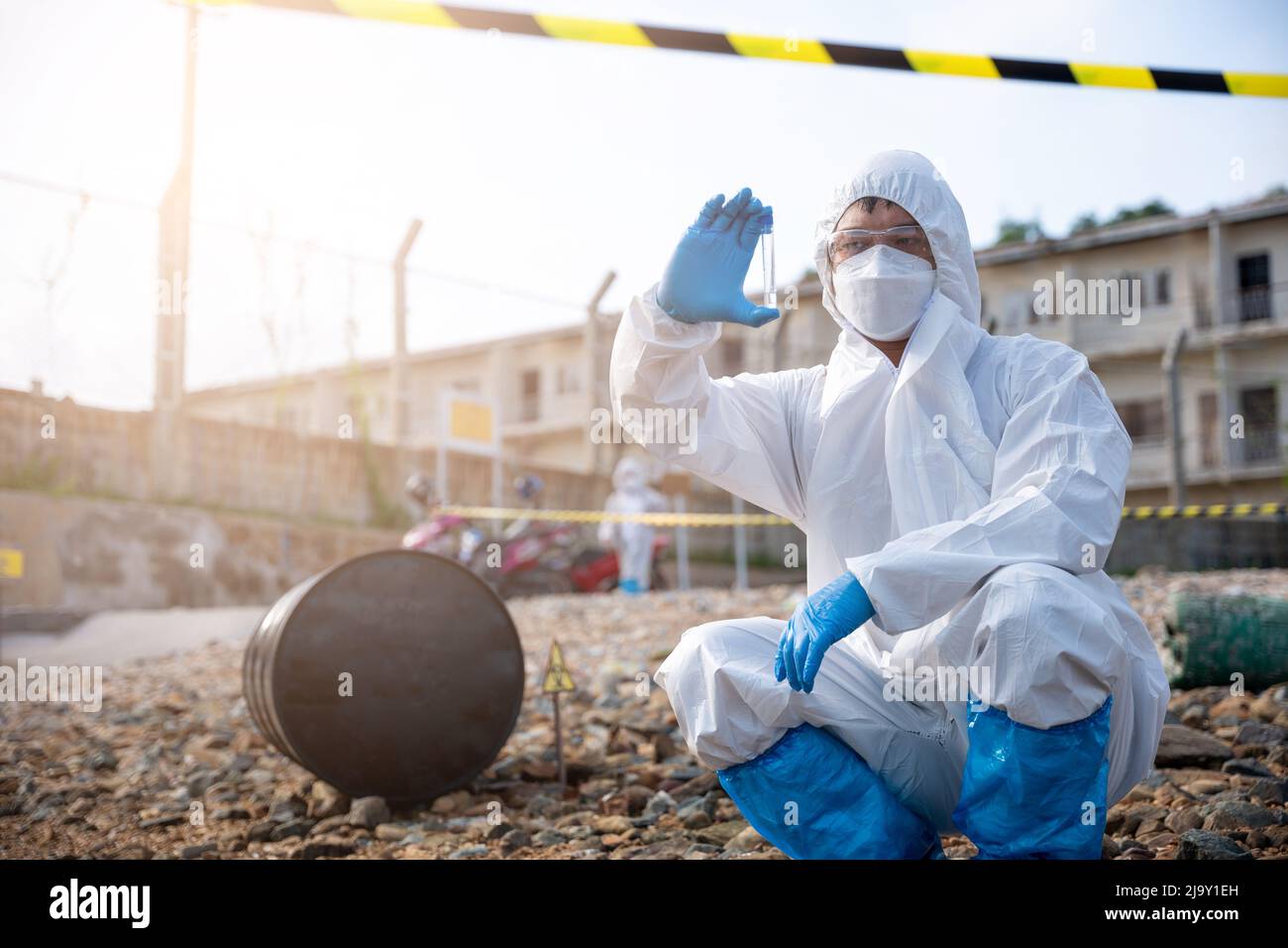Man collecting water sample hi-res stock photography and images - Alamy