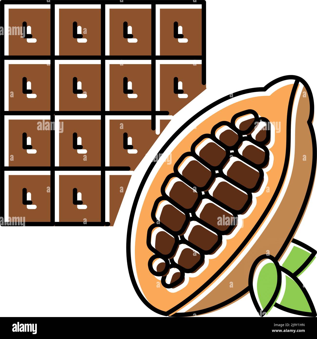 cocoa chocolate color icon vector illustration Stock Vector Image & Art ...