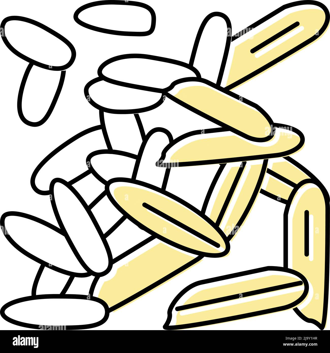 rice seed color icon vector illustration Stock Vector Image & Art - Alamy