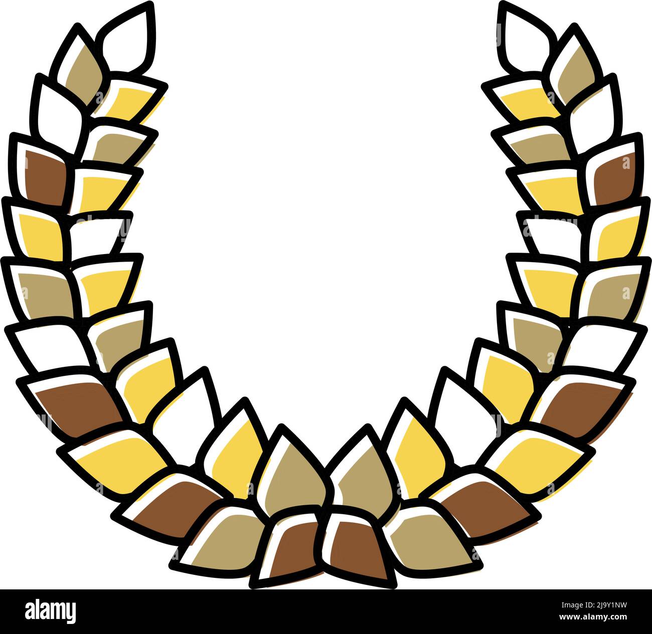 laurel wreath ancient rome color icon vector illustration Stock Vector ...