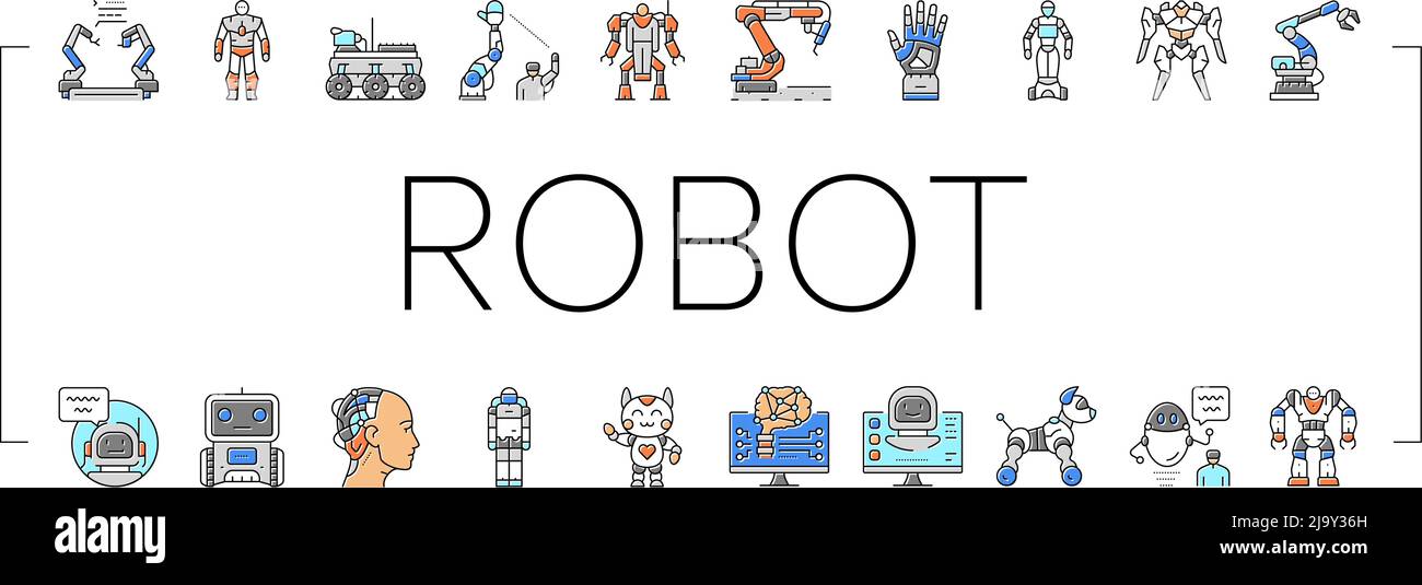 Robot development industry icons hi-res stock photography and images ...