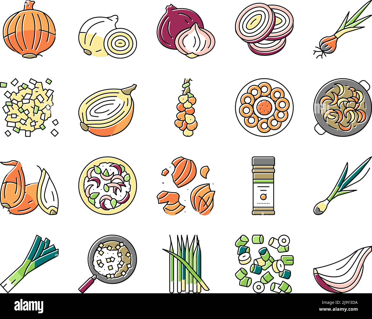 Onion Fresh Vitamin Vegetable Icons Set Vector Stock Vector Image & Art ... Onion Fresh Vitamin Vegetable Icons Set Vector Stock Vector Image & Art ...