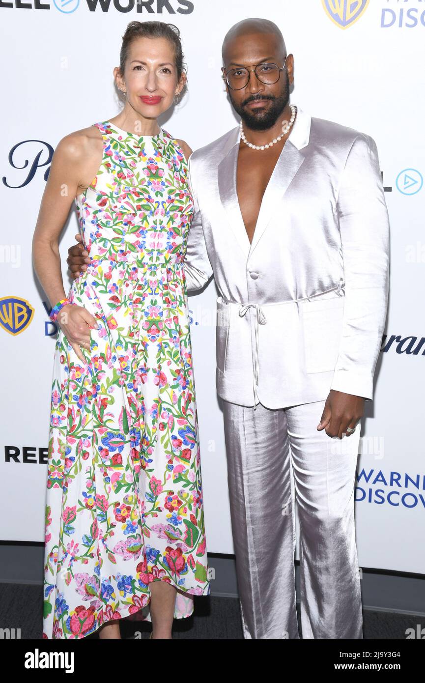 (L-R) Alysia Reiner and Bryan Terrell Clark attend the Real Works 2022 ...