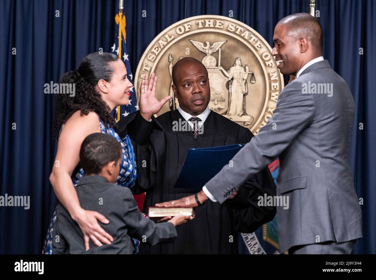 New York, USA. 25th May, 2022. Judge Kevin Bryant presides on Antonio ...