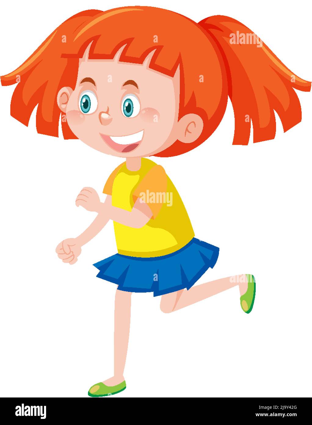 Little cute girl cartoon character illustration Stock Vector Image ...