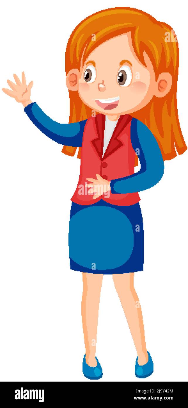A female teacher cartoon character illustration Stock Vector Image ...