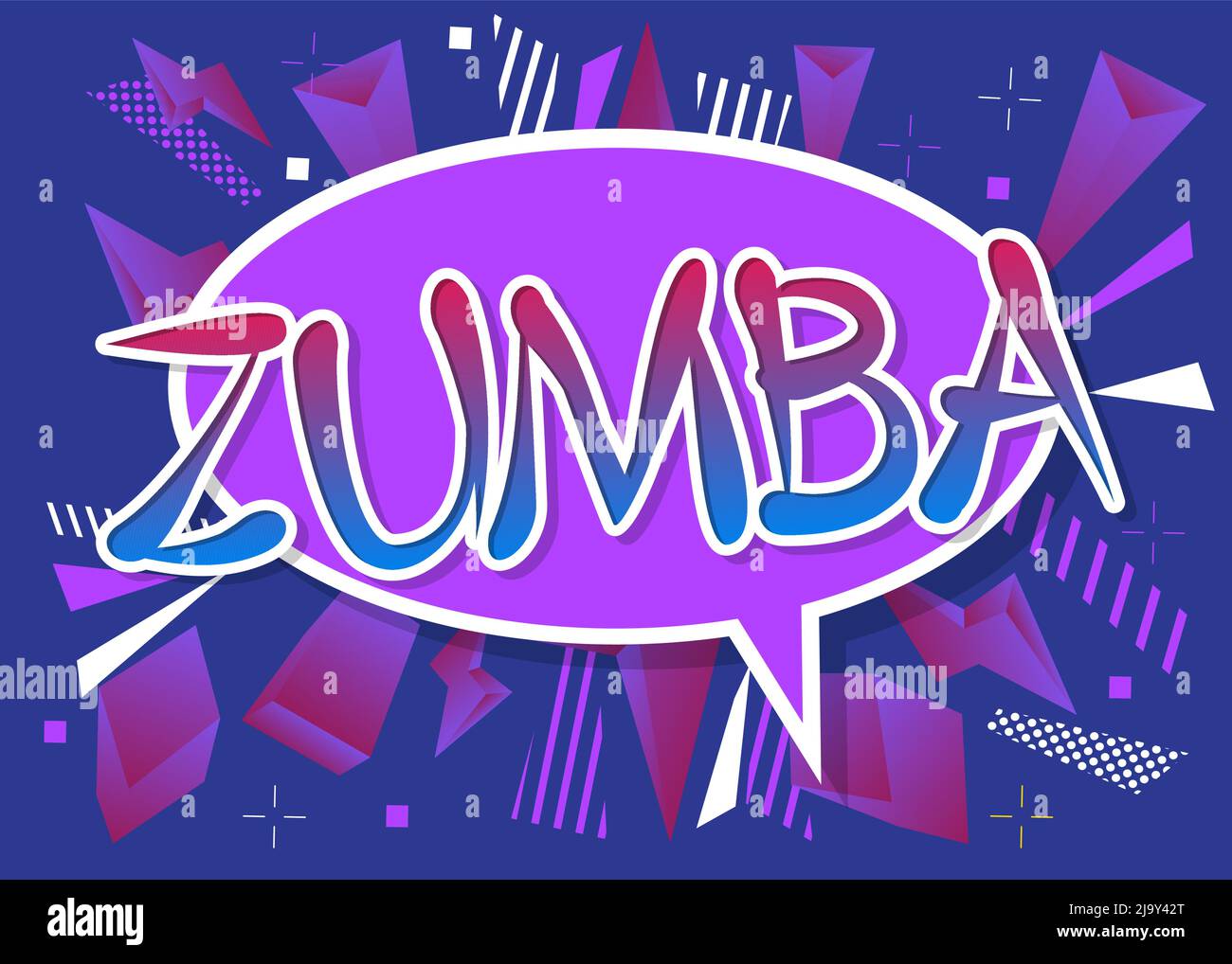 Zumba. Word written with Children's font in cartoon style Stock Vector ...