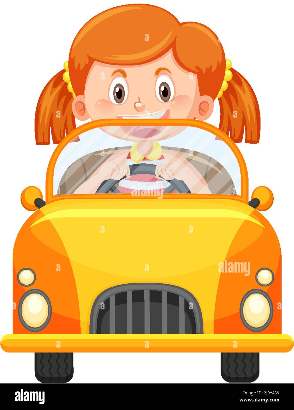 Woman car driving kids Stock Vector Images - Alamy