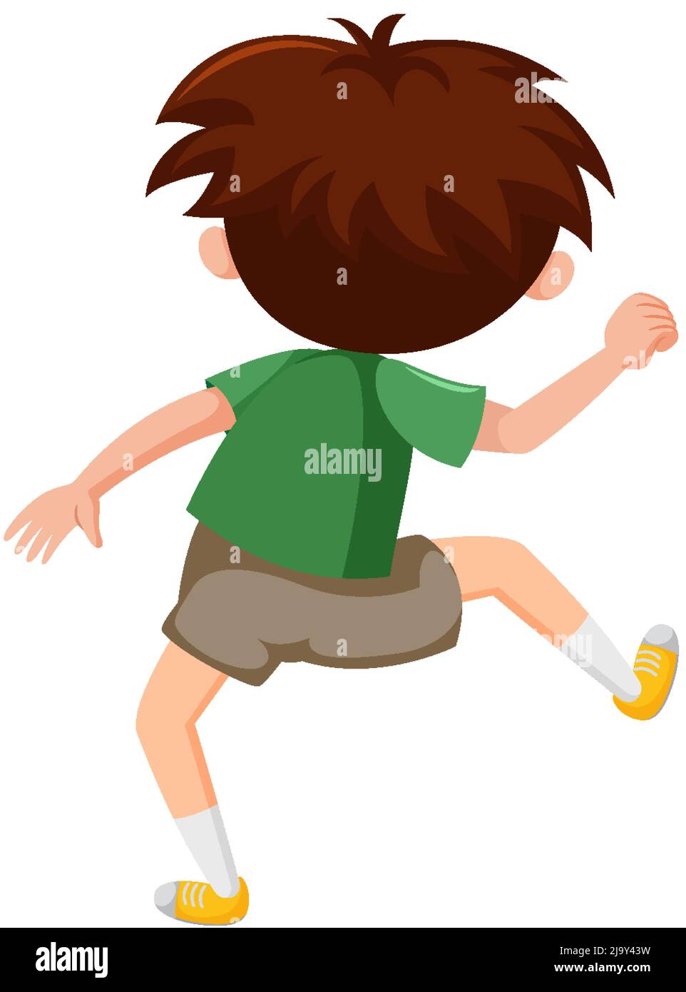 Backside of kindergarten boy illustration Stock Vector Image & Art - Alamy
