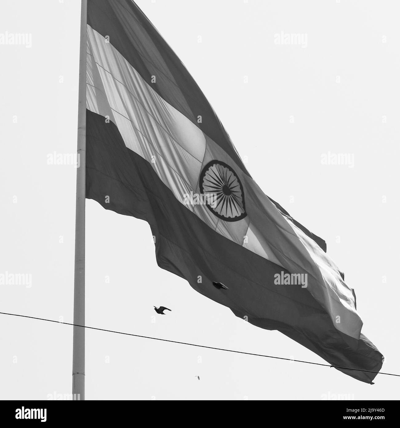 India flag flying at Connaught Place with pride in blue sky, India flag ...