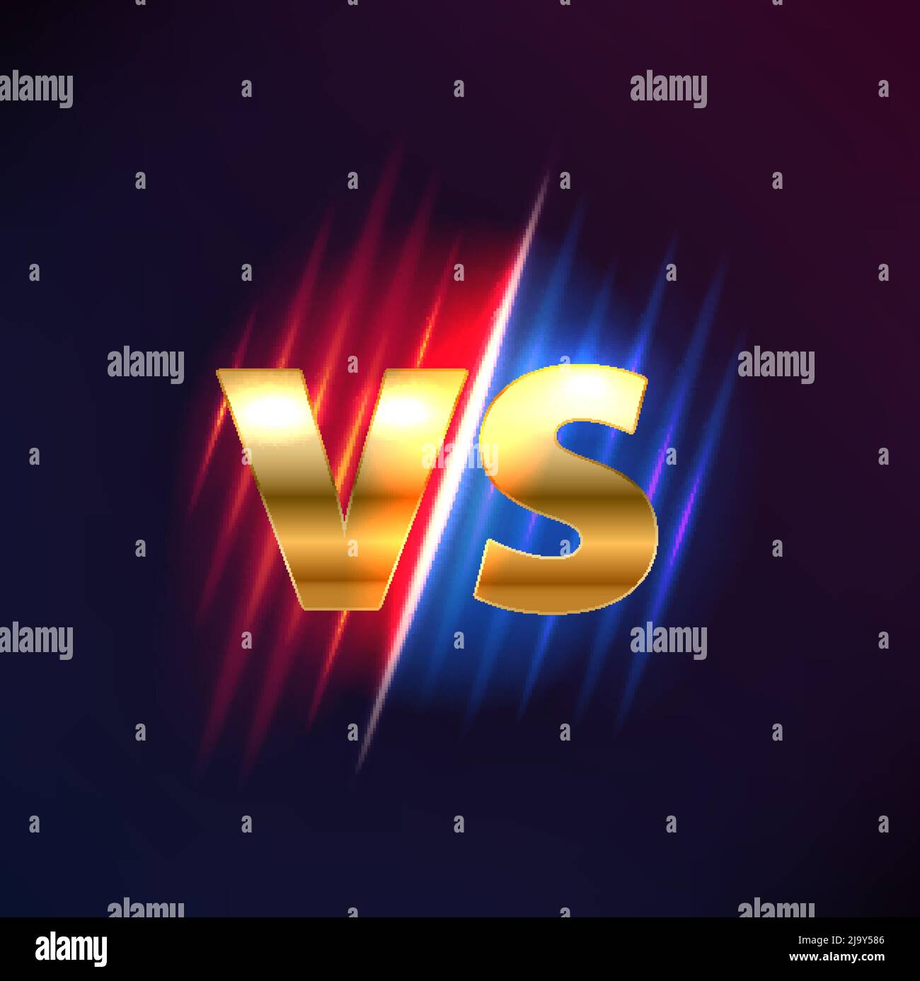Vs or versus sign for game, combat, martial arts competition, sport ...